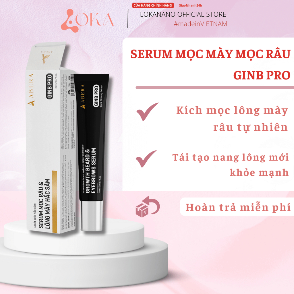 Serum kích thích mọc mày mọc râu GINB PRO chính hãng | GINB PRO kích ...