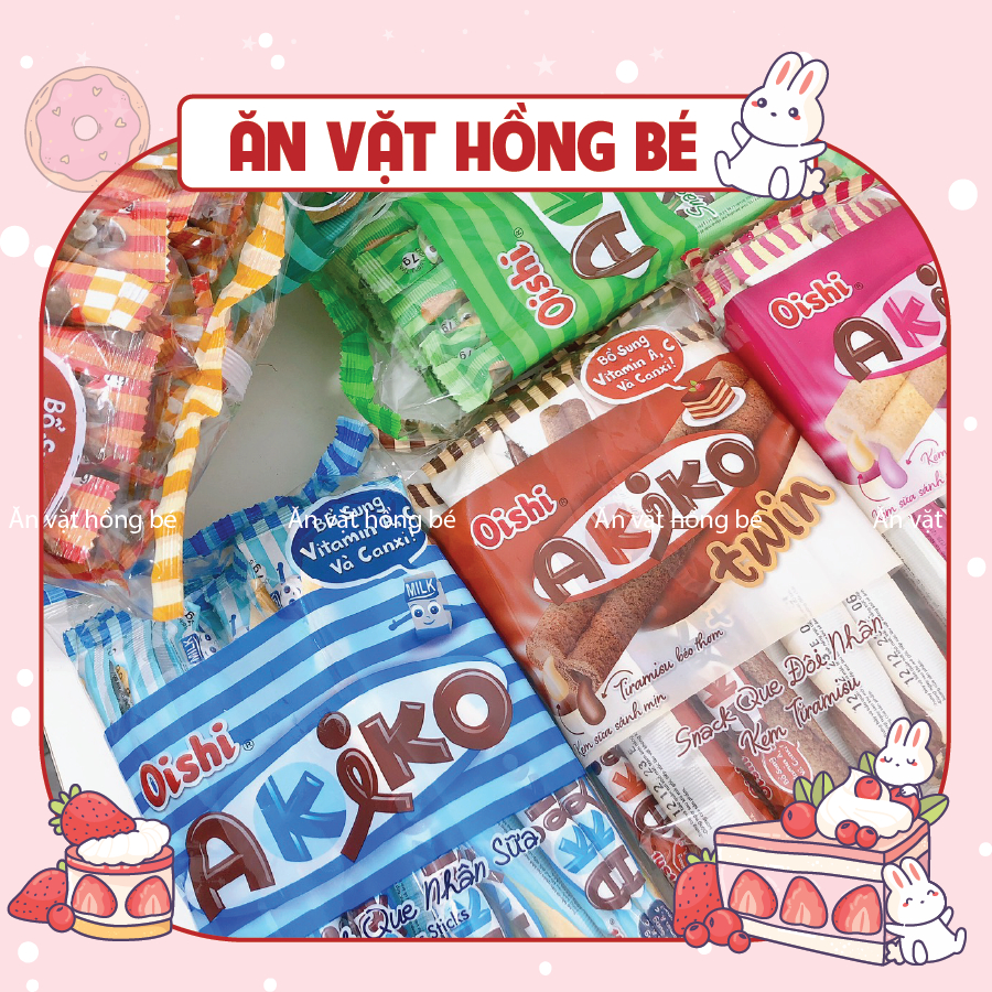 Bánh Snack Que Akiko đủ các vị gói 20que/8g, Snack Que Nhân Đủ Vị Akiko ...
