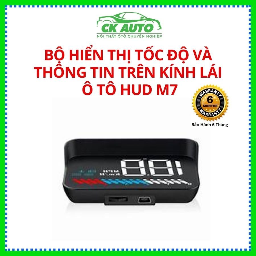 Bộ Hiển Thị Tốc Độ Và Thông Tin Trên Kính Lái Ô tô HUD M7 - Kết Nối Qua OBD GPS Nét Tốt Chống ...