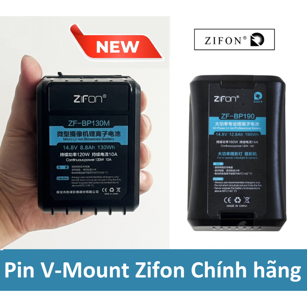 Pin V- Mount ZiFon ZF-BP190 công suất lớn, chuyên dùng cho Máy quay ...