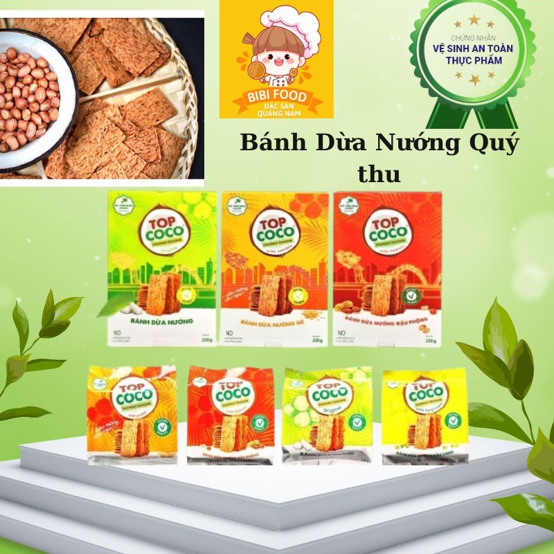 Bánh dừa nướng Top Coco Chính hãng hàng xuất khẩu 180Gam | Shopee Việt Nam