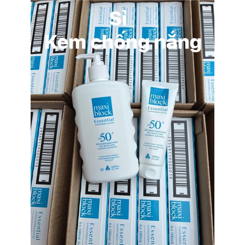 Kem chống nắng MaxiBlock Essential Dry Touch Lotion SPF50+ 1000ml(dùng ...