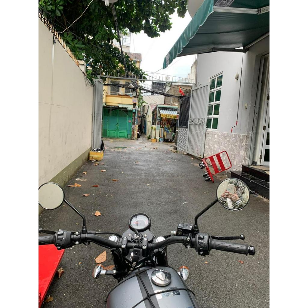 Gương chiếu hậu tròn classic độ cafe Racer chân ốc 10mm cao 30cm ...