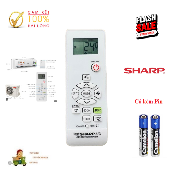 Remote Điều khiển điều hòa Sharp ECO các dòng 1 chiều 2 chiều Inverter ...