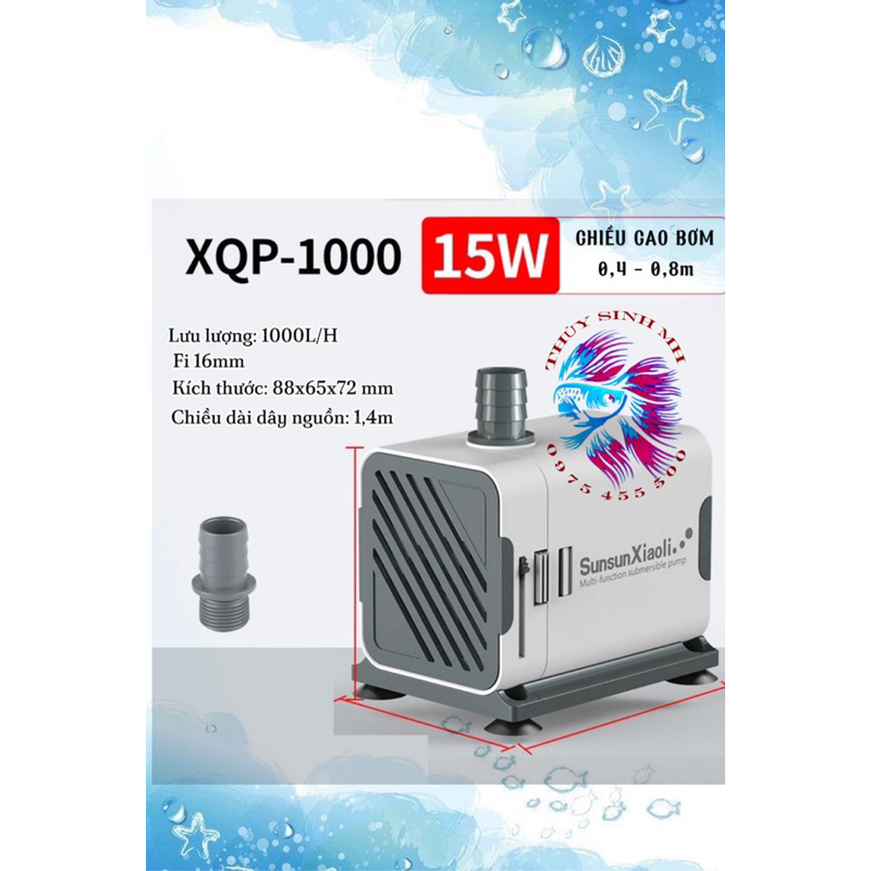 MÁY BƠM CHÌM HỒ CÁ SUNSUN XIAOLI XQP - 1000 [ Thuỷ Sinh MH ] | Shopee ...