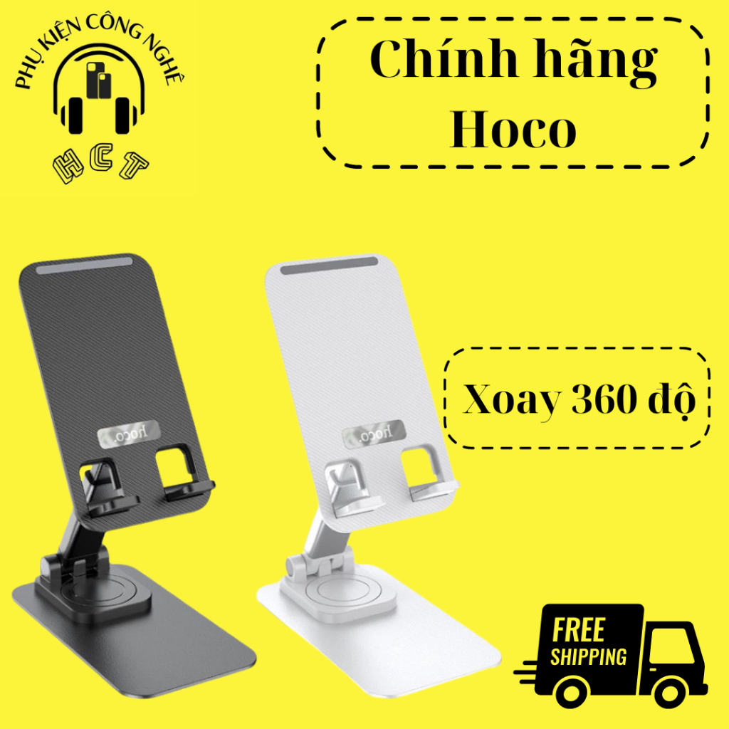 Giá đỡ điện thoại xoay 360 độ chính hãng Hoco kệ đỡ đa năng có thể gập gọn mang đi dùng cho ...