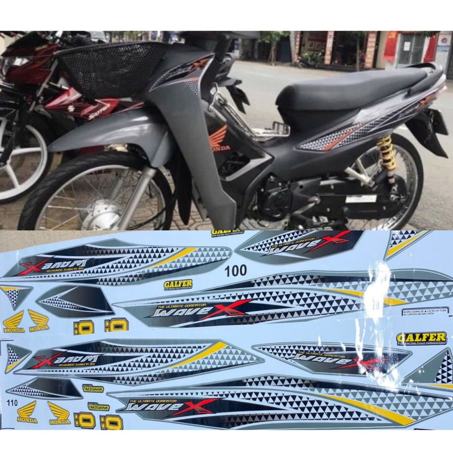 Tem Xe Wave Tem Wave X Mẫu Mới Nhất Dán Wave 100/110 | Shopee Việt Nam