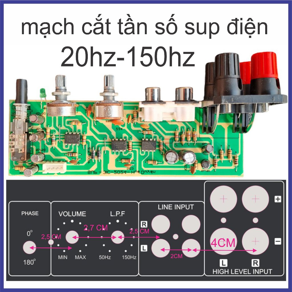 Mạch cắt tín hiệu sub 50hz đến 150 hz dùng ráp loa sup điện | Shopee ...