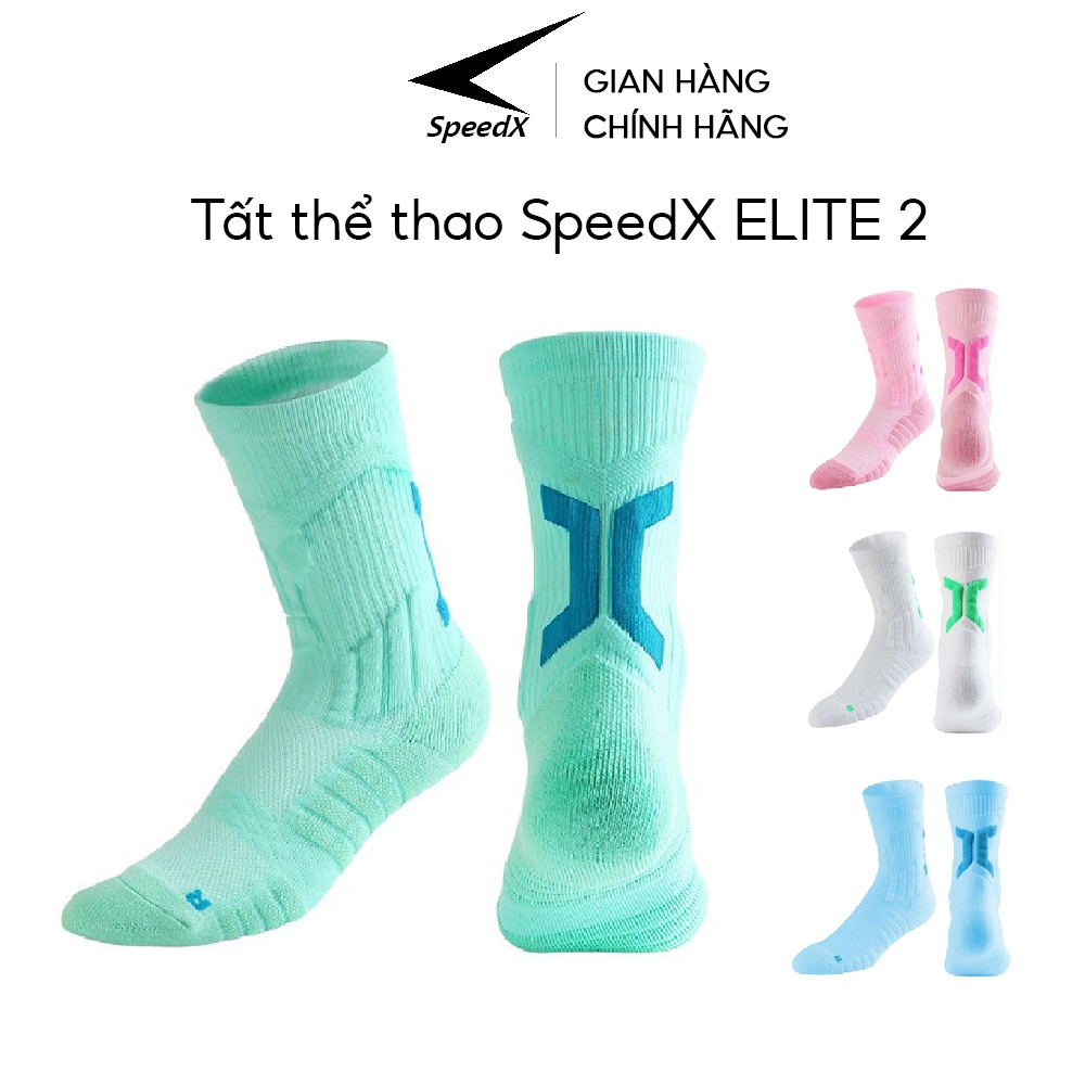 Tất vớ thể thao SpeedX Elite 2 Tất cổ trung, Tất dày, bảo vệ chống trơn ...