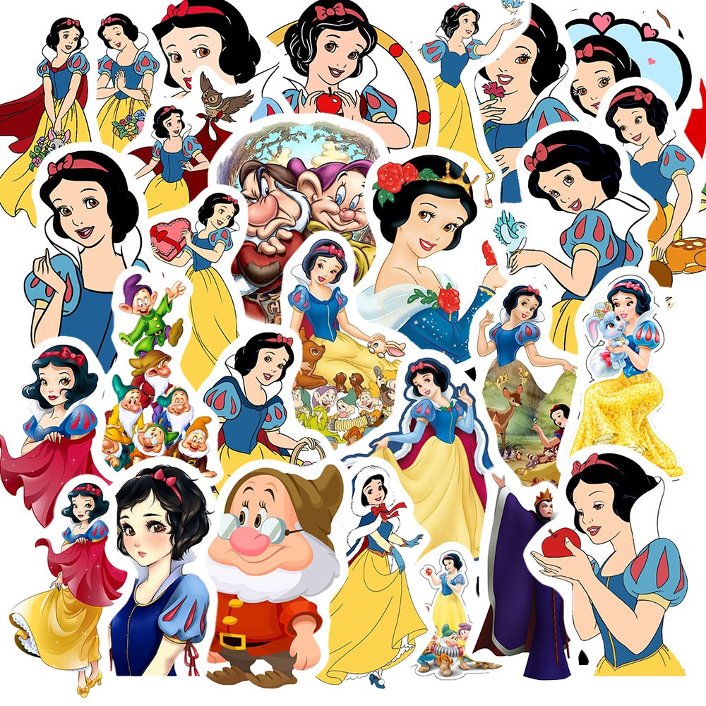 Set 50 Sticker Hình BẠCH TUYẾT & 7 CHÚ LÙN – Decal Trang Trí Xe ...