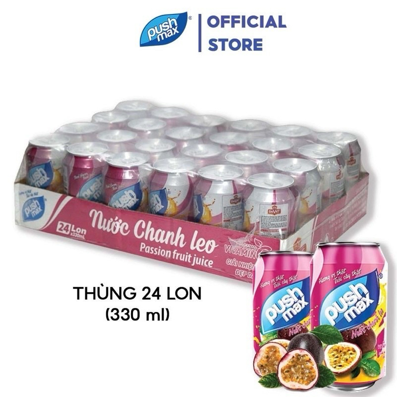 Thùng 24 lon nước chanh Leo Pushmax 330ml | Shopee Việt Nam