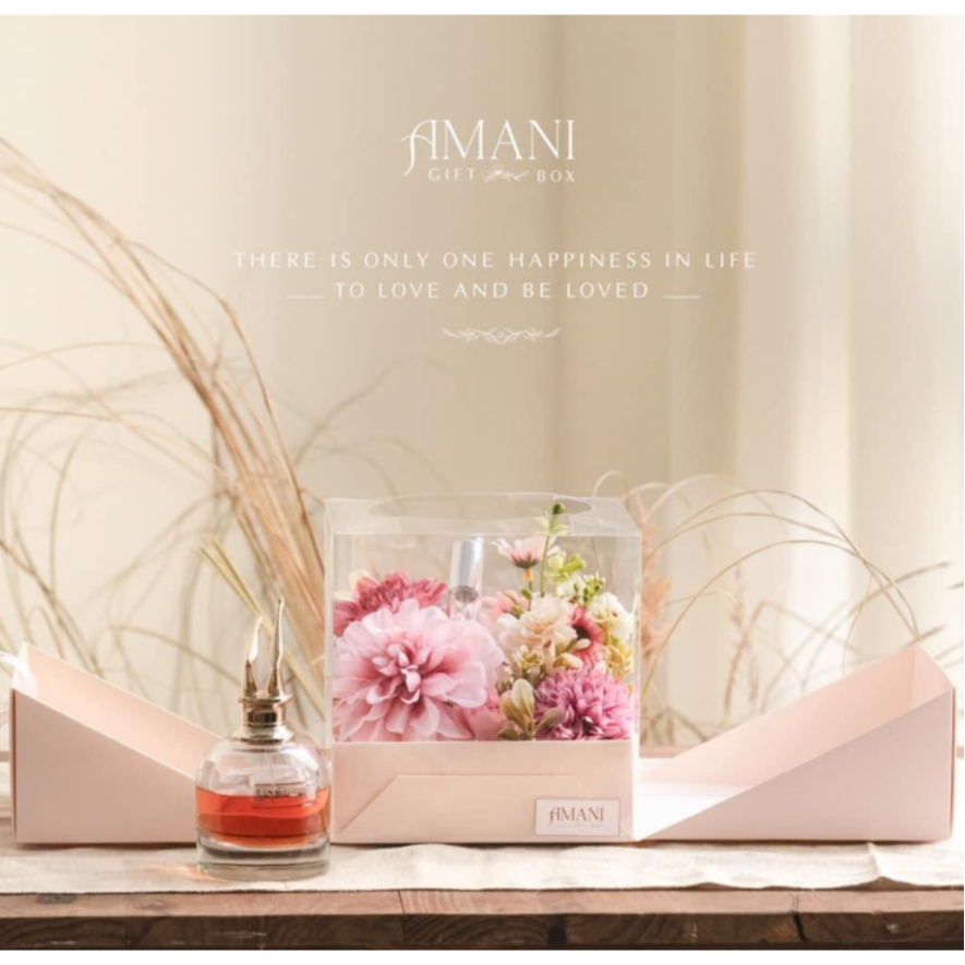 Hộp Hoa Quà Tặng Hoa Lụa Kèm Nước Hoa Chiết JP SCANDAL Amani Gift Box ...