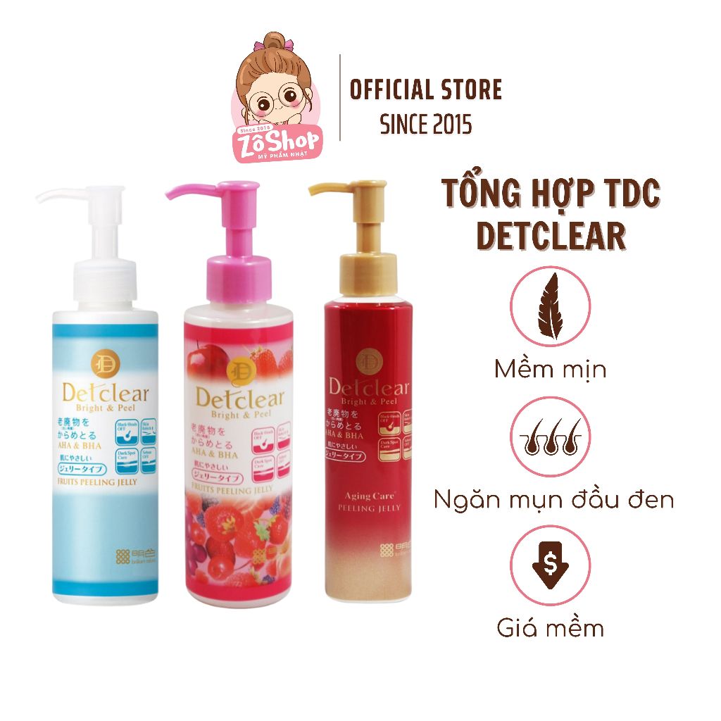 Tẩy da chết Detclear Bright & Peel 180ml | Shopee Việt Nam