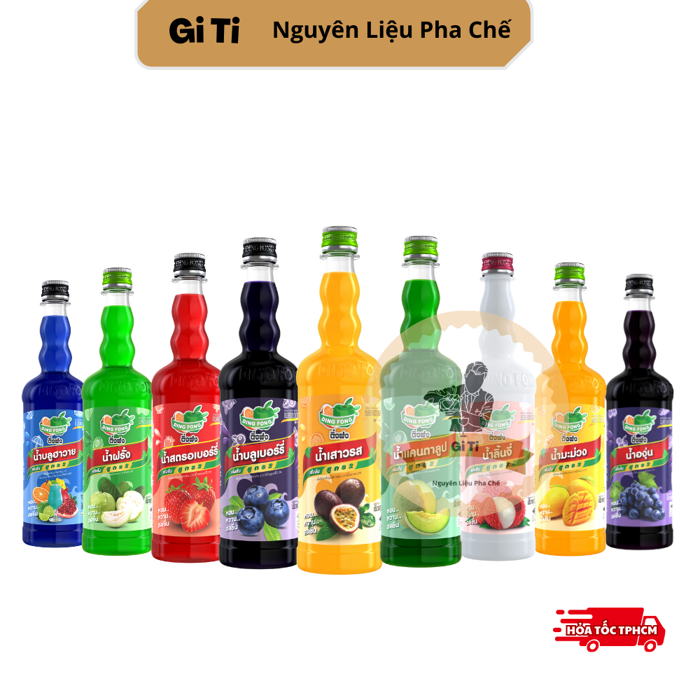 [Chính Hãng] Siro Syrup DingFong Thái Lan Nhiều Vị 760ml | Vải | Nhiệt ...