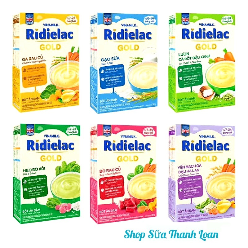 Bột Ăn Dặm Vinamilk RIDIELAC GOLD Hộp giấy 200g Các Vị. | Shopee Việt Nam