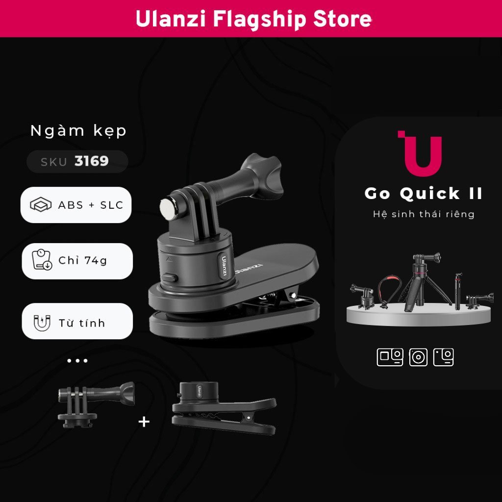 Ulanzi Go-Quick II Magnetic Quick Release Backpack Strap Mount 3169 ...