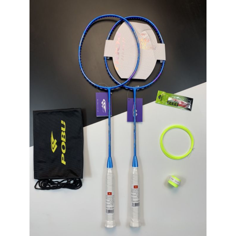 vợt cầu lông pobu chính hãng n600xanh căng sẵn 10,5kg | Shopee Việt Nam