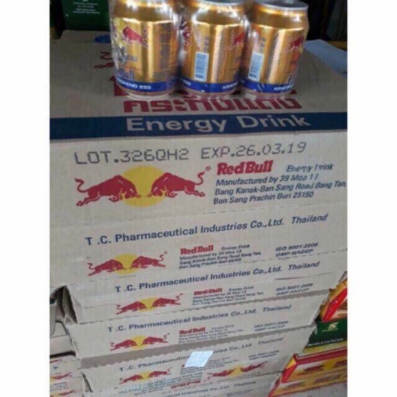 Thùng 24 lon bò cụng Red bull thái lon 250ml | Shopee Việt Nam