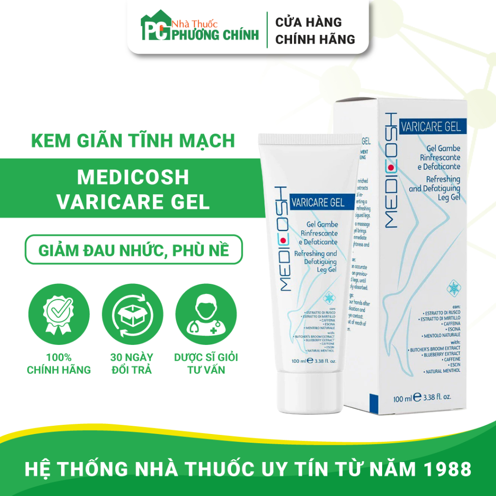 Kem Bôi Giãn Tĩnh Mạch Medicosh Varicare Gel - Giúp Giảm Tình Trạng Đau ...