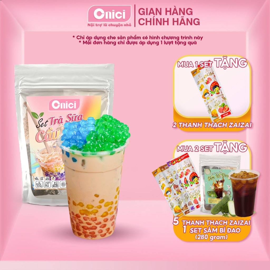 Set trà sữa cầu vồng Bếp Của Mẹ ONICI nguyên liệu nấu 30-35 ly | Shopee Việt Nam