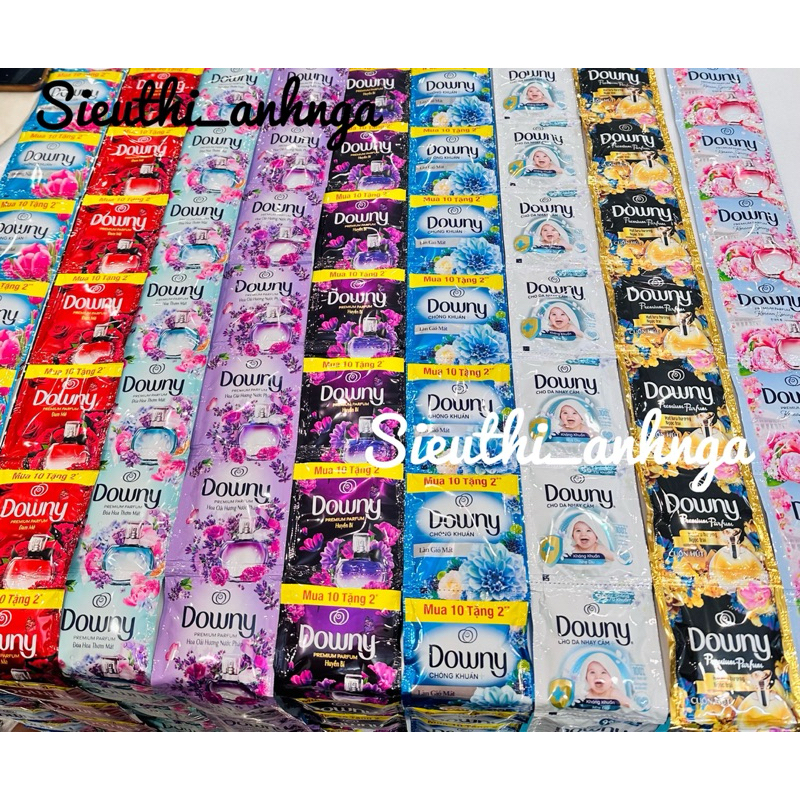 Nước Xả Vải Downy Dây 10 Gói / 12 Gói x 18ml Đủ Mùi | Shopee Việt Nam