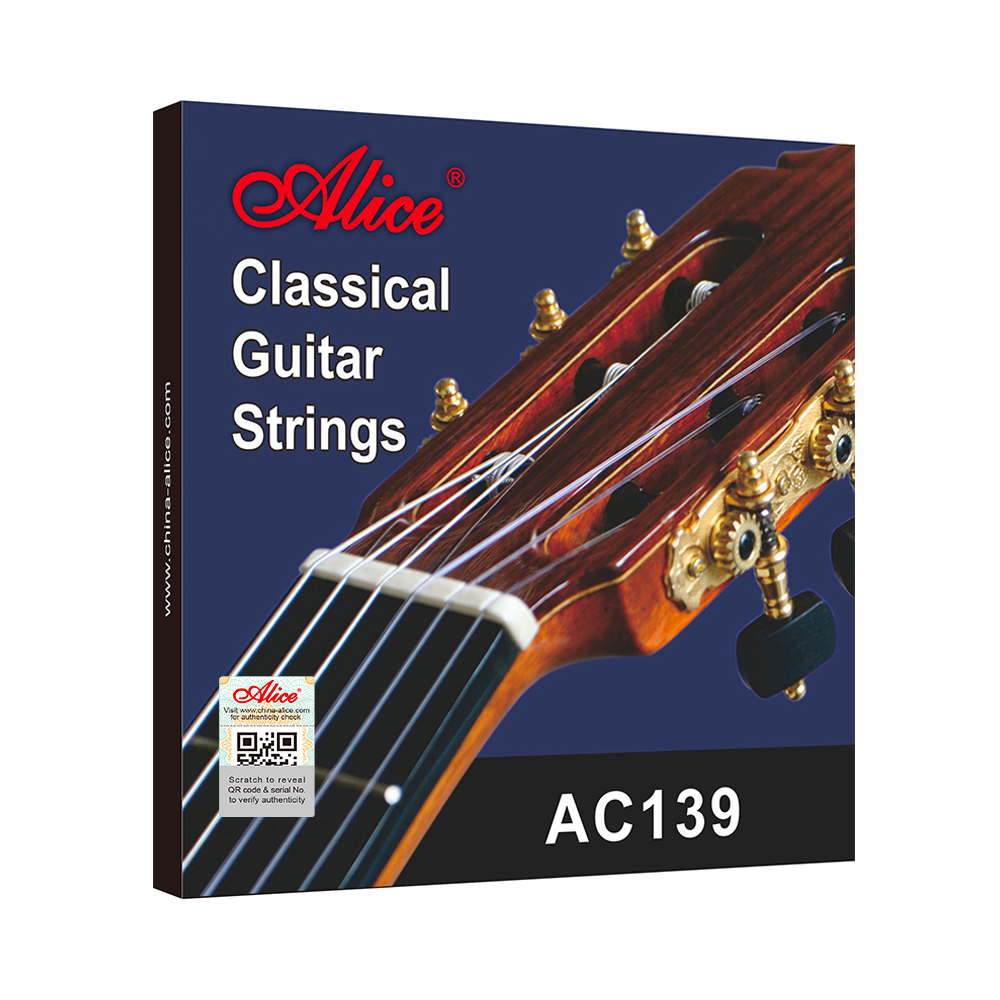 Bộ dây đàn Guitar Classic - Alice AC139 - Titanium Nylon Plain, Silver Plated 85/15 Copper ...