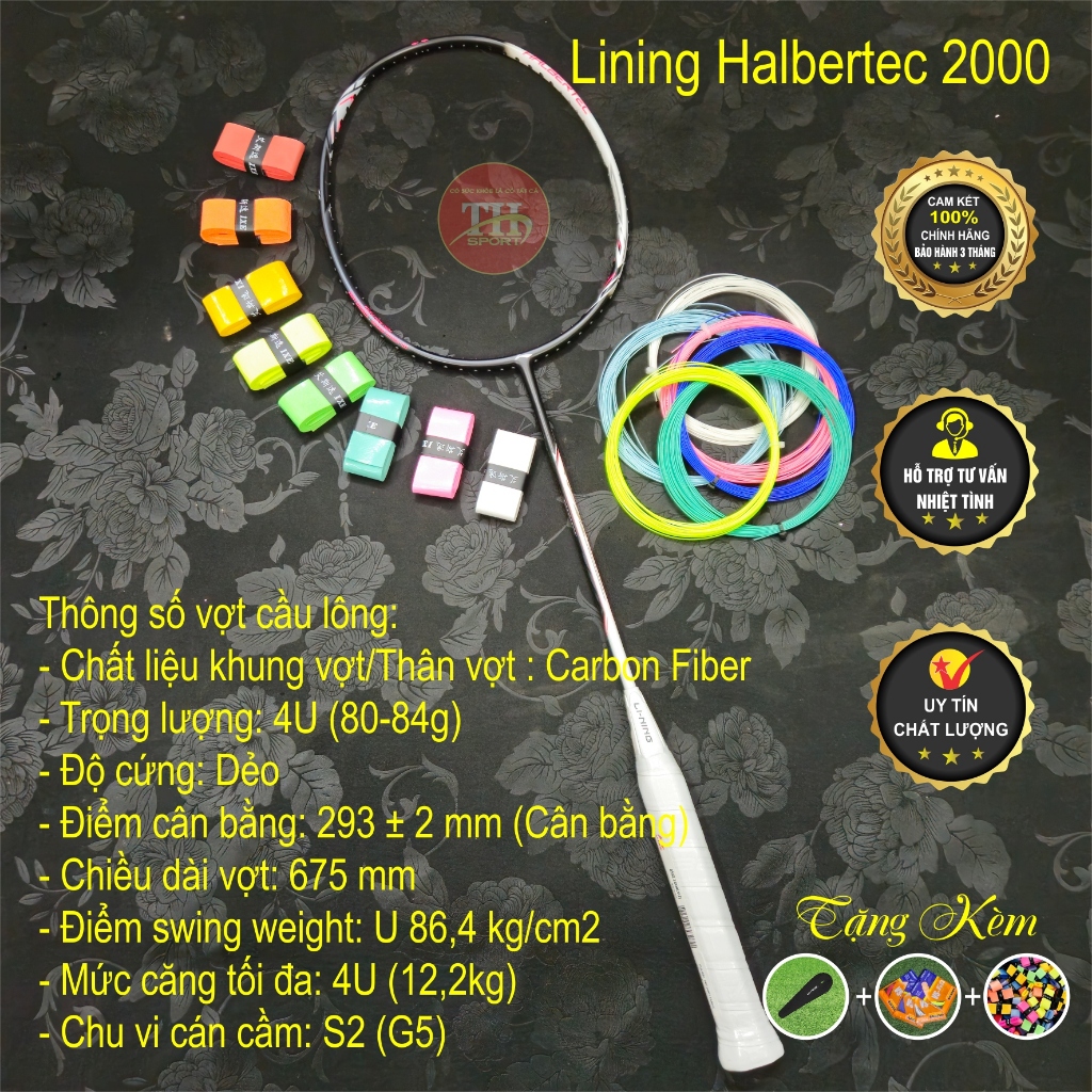 Vợt Cầu Lông Lining Halbertec 2000/Halbertec Motor Nội Địa (căng sẵn ...