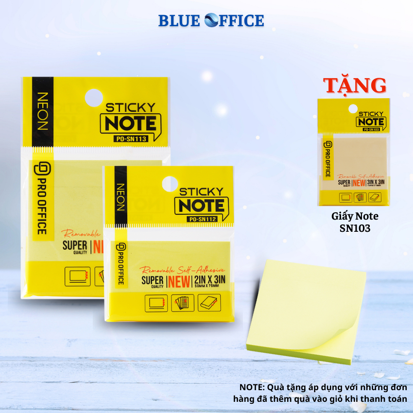 Giấy Note Giấy Ghi Chú Giấy Nhớ Pro Office 80 Tờ Thiết Kế Nhiều Kích ...