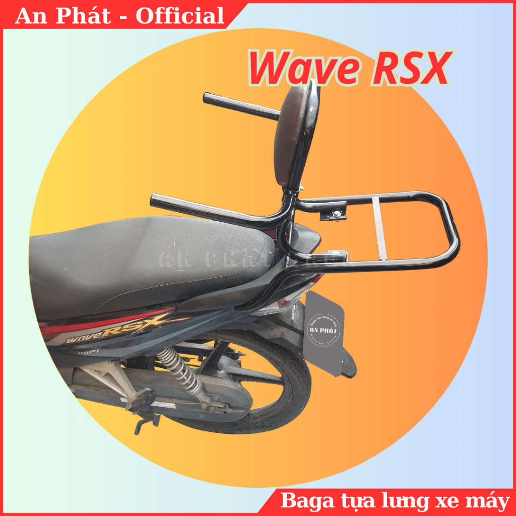 Baga tựa lưng xe máy lắp cho xe Wave RSX, baga phượt An Phát Store ...