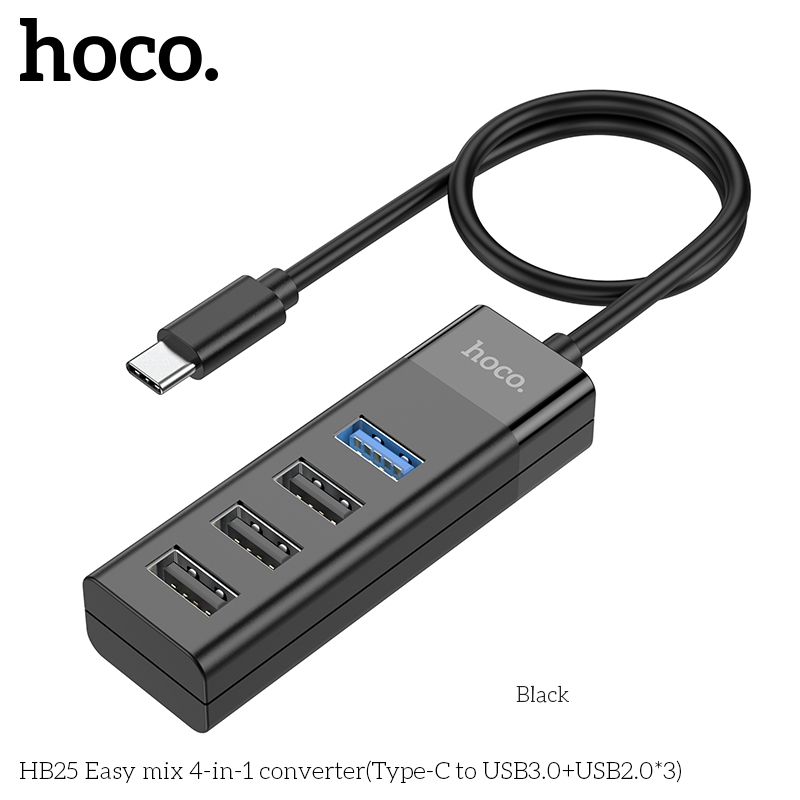 HUB Type C và HUB USB 3.0 tốc độ cao HOCO HB26 cổng chia usb mở rộng kết nối chuyển đổi cho ...