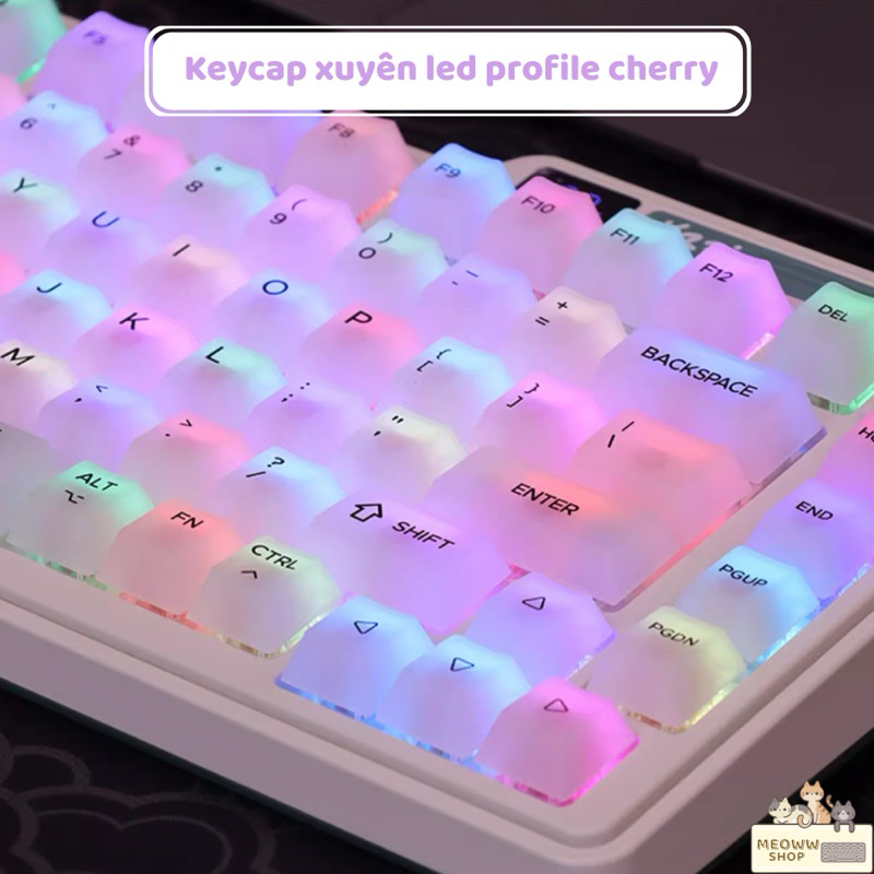 Keycap Xuyên led | Keycap Milky toả led siêu đẹp | Profile cherry ...