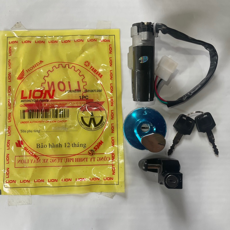 Bộ Ổ Khoá Xe Máy Cub 81 Học Sinh Đời Mới Hàng LION / Khoá Xe Máy Cup 81 ...