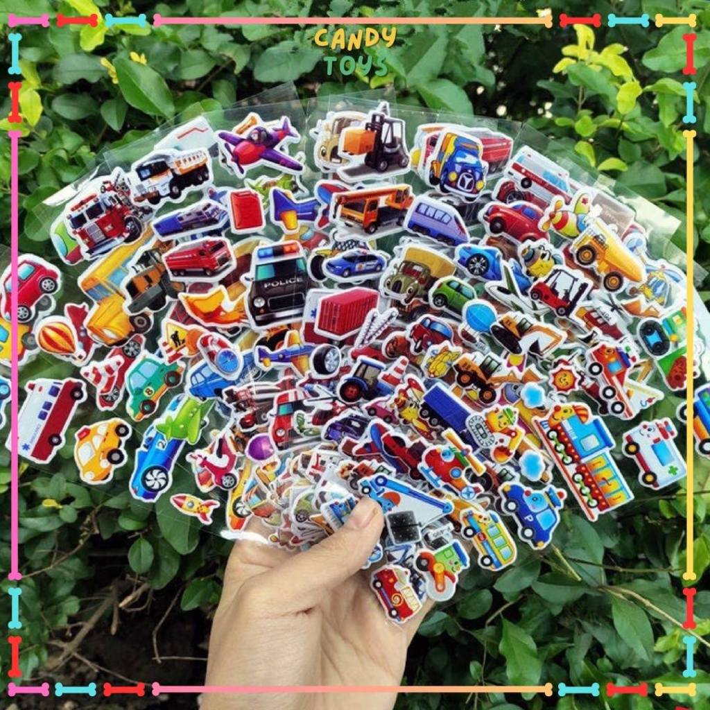 Sticker hoạt hình in nổi 3D miếng dán sticker cho bé | Shopee Việt Nam