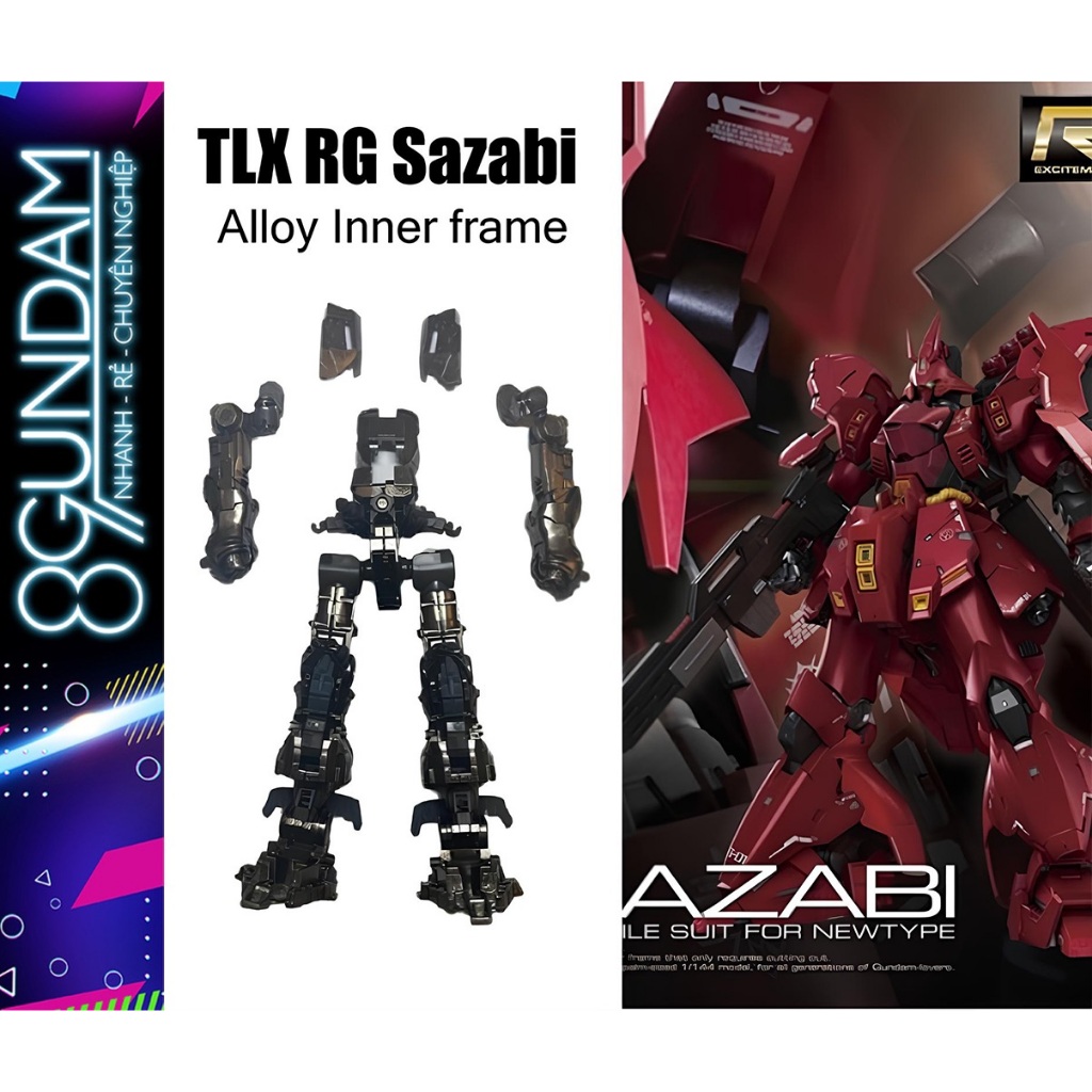 Bộ Khung Xương Kim Loại Metal Frame RG Sazabi | Shopee Việt Nam