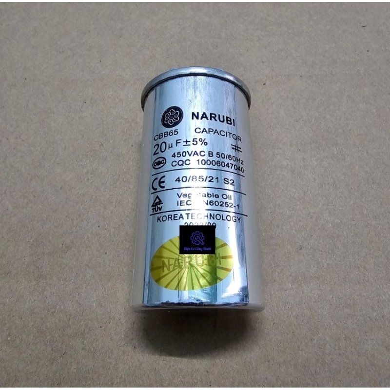 Tụ nhôm CBB65 450VAC 20uf Narubi | Shopee Việt Nam