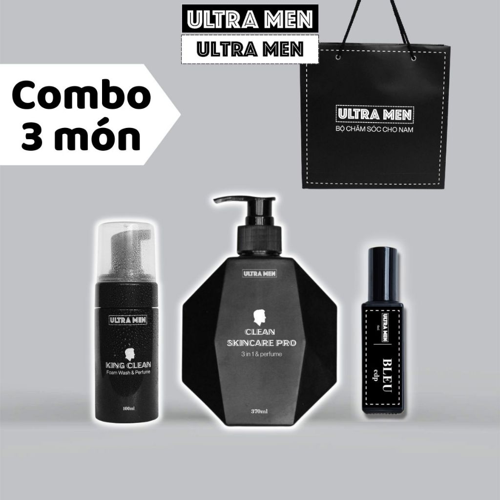 Combo Sữa tắm nam + ddvs nam giới + nước hoa 6ml ,Bộ Quà tặng nam cao cấp Ultra Men | Shopee ...