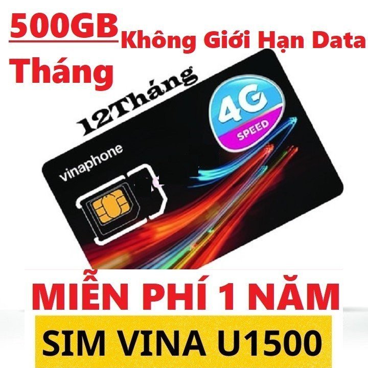 SIM 4G VINAPHONE TRỌN GÓI 1 NĂM 1 Tỷ GB Tốc Độ Cao Vào Mạng Tẹt Ga - U1500 D500 TD49 VD149 ...