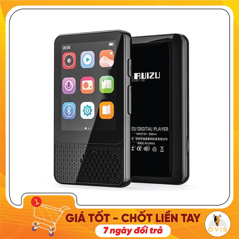 Ruizu M18 - Máy Nghe Nhạc HiFi, Bluetooth 5.0, Loa Ngoài Lớn, Màn Hình ...
