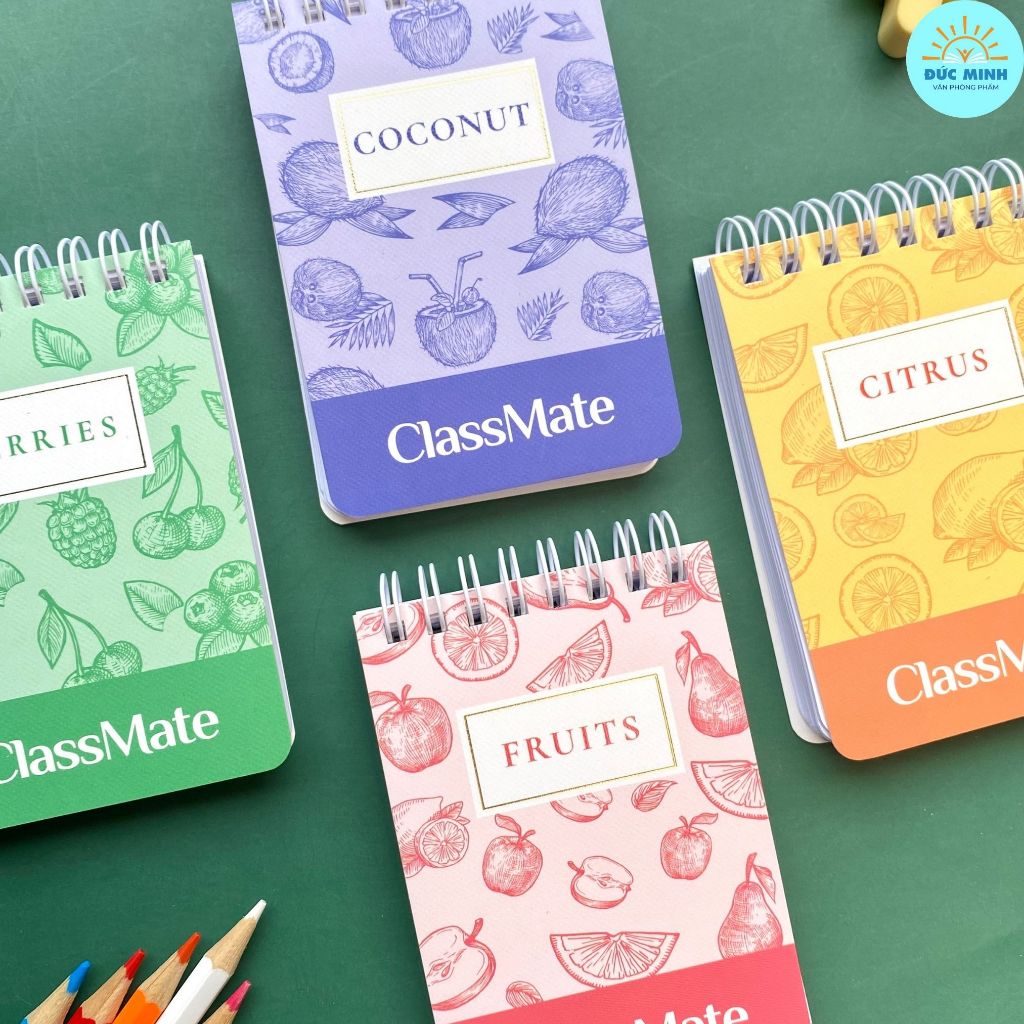 (6 mẫu mới) Sổ lò xo mini A6,A7 200tr nhỏ gọn, sổ note Classmate Sổ tay ...