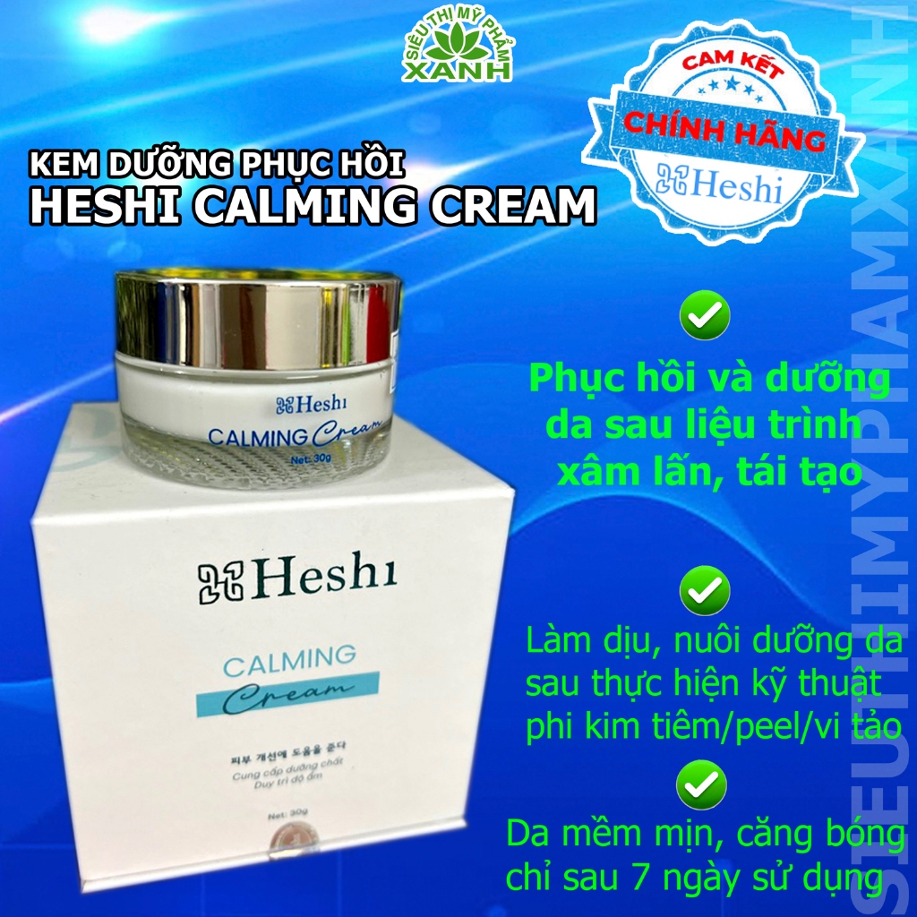 Kem dưỡng phục hồi da Heshi Calming Cream 30g kem dưởng phục hồi da sau ...
