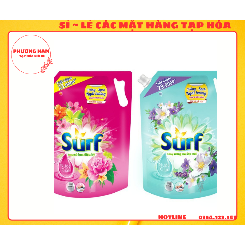 NƯỚC GIẶT SURF 2,7KG HƯƠNG CỎ HOA DIỆU KỲ/ SƯƠNG MAI DỊU MÁT | Shopee ...