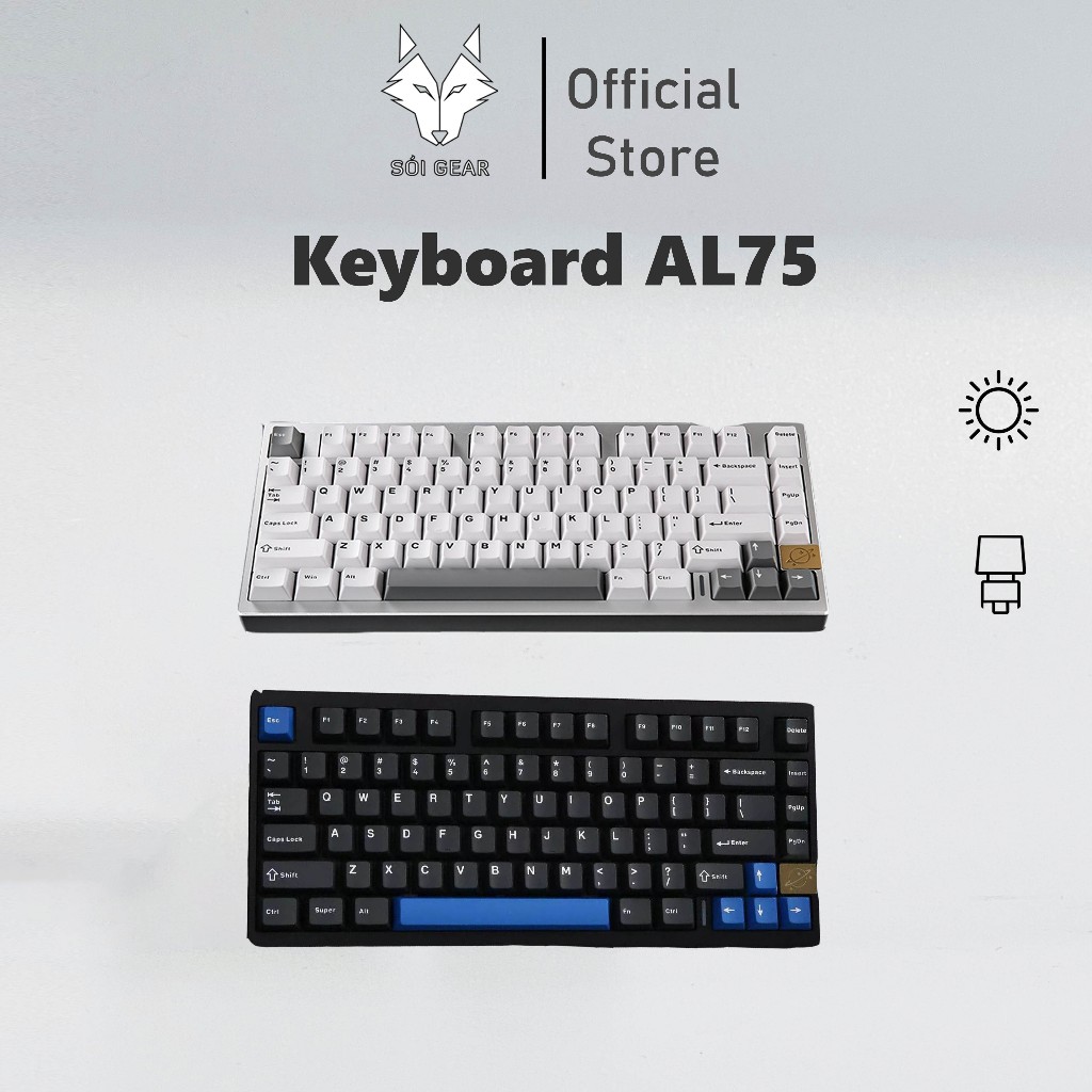 [HỎA TỐC HN - HCM] Bàn phím cơ Keyboard AL75 | Case nhôm CNC | Led RGB | Mạch xuôi | Hotswap ...