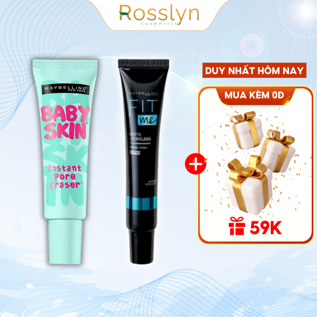 Kem Lót Maybelline New York Baby Skin + Fit me Matte Poreless Làm Mịn ...