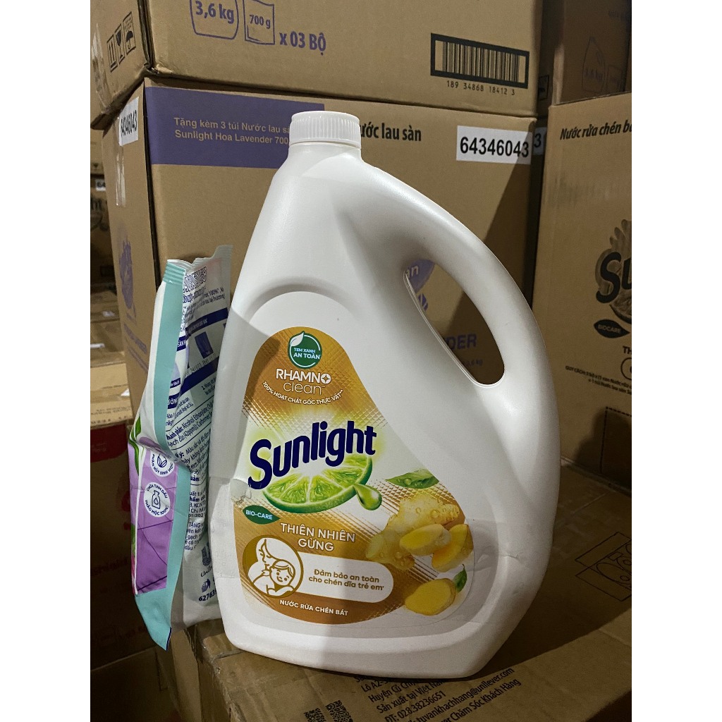Nước rửa chén Sunlight Biocare thiên nhiên gừng 3.5kg | Shopee Việt Nam
