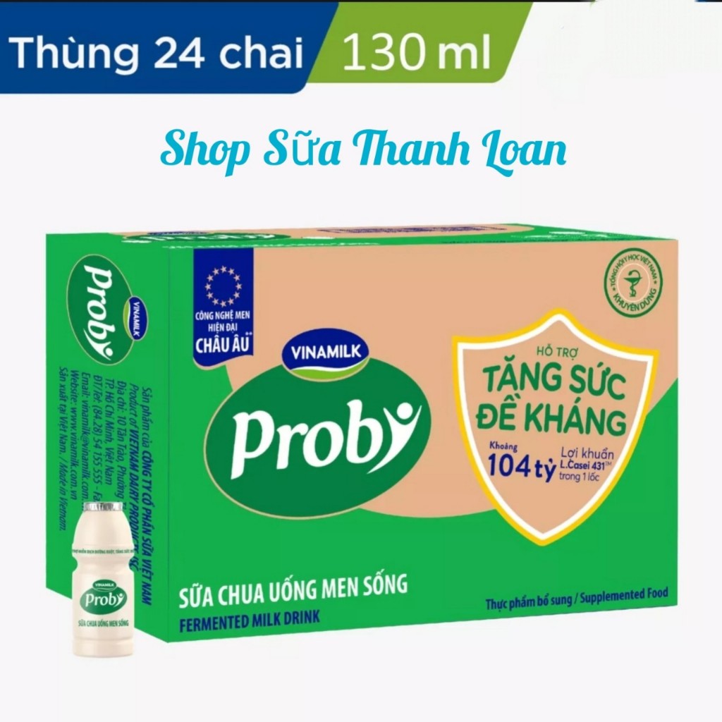 Thùng 24 Chai Sữa Chua Uống Probi Có Đường Chai 130ml | Shopee Việt Nam