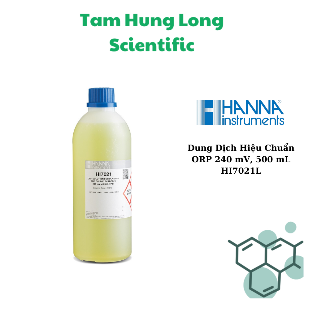 Dung Dịch Hiệu Chuẩn ORP 240 mV, 500 mL HI7021L Hanna Instruments ...