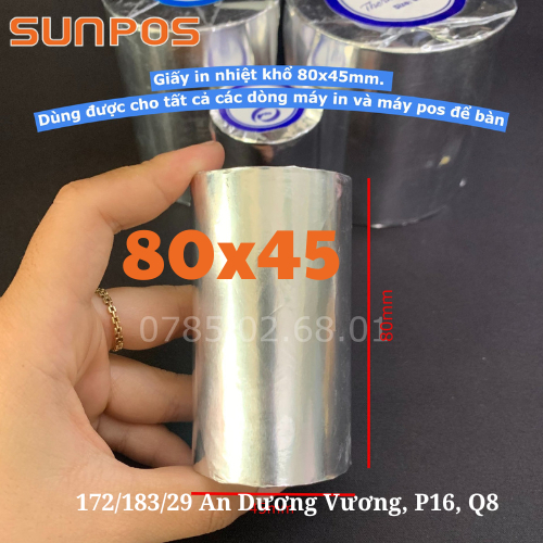 [10 cuộn] Giấy in Bill 80x45 (K80 Pi45) | Shopee Việt Nam