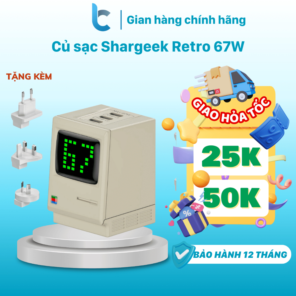 Củ sạc Shargeek Retro 67W | Shopee Việt Nam