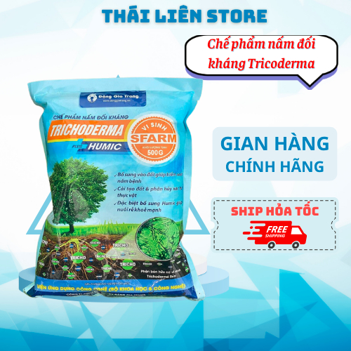 (Gói 500g) Nấm Đối Kháng Trichoderma Plus Humic SFARM,cải tạo đất, bổ ...