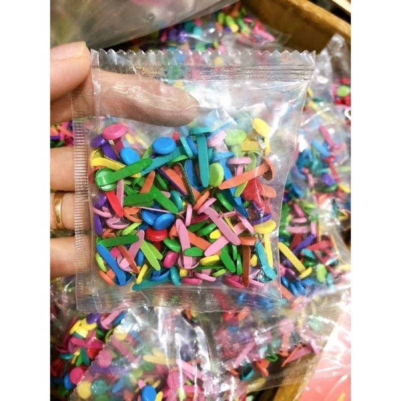 Gói 100 đinh ghim sắc màu làm học liệu size to nhất | Shopee Việt Nam